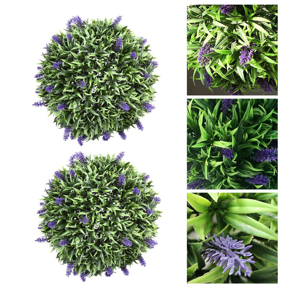 Cabilock 4pcs Simulated Lavender Hanging Ball Eucalyptus Topiary Green Topiary Balls Decor Farmhouse Hanging Ball Coffee Table Decor Hanging Lavender Ball Decorative Ball Balloon