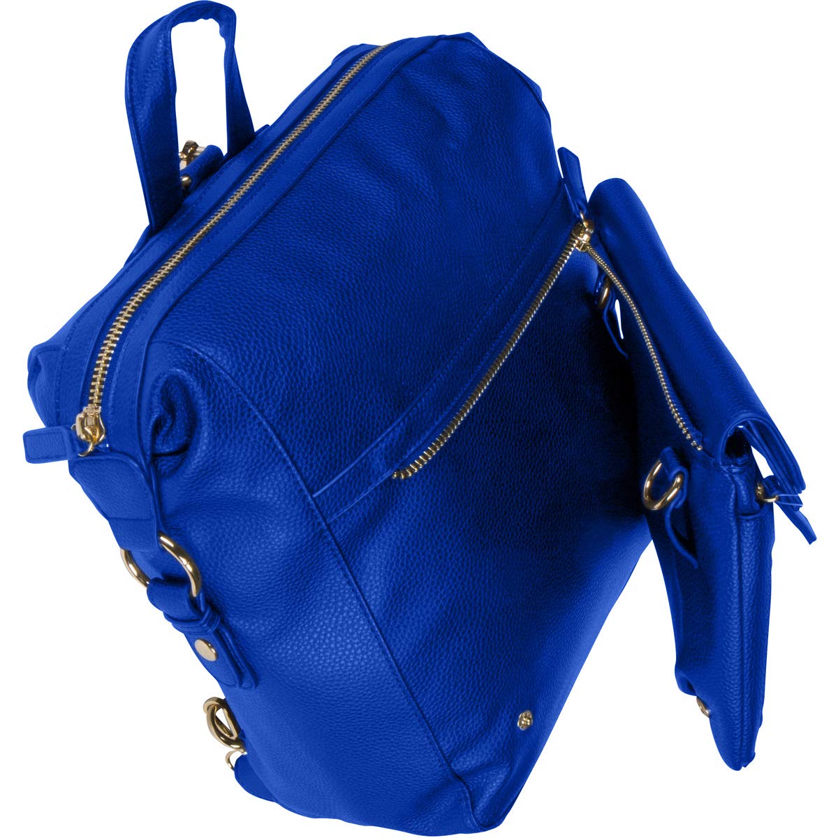 5 In 1 Backpack WOW Display Bag Tote With Detachable Crossbody Bag (Royal Blue - Gold Hardware)