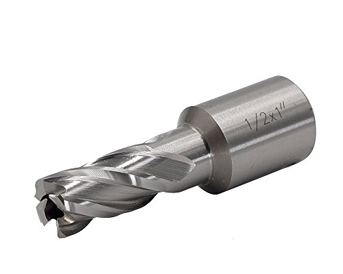 Annular Cutter JESTUOUS 3/4 Inch Weldon Shank 1/2 Cutting Diameter 1 Cutting Depth with Two-Flat HSS Kit for Magnetic Drill Press,1 Piece