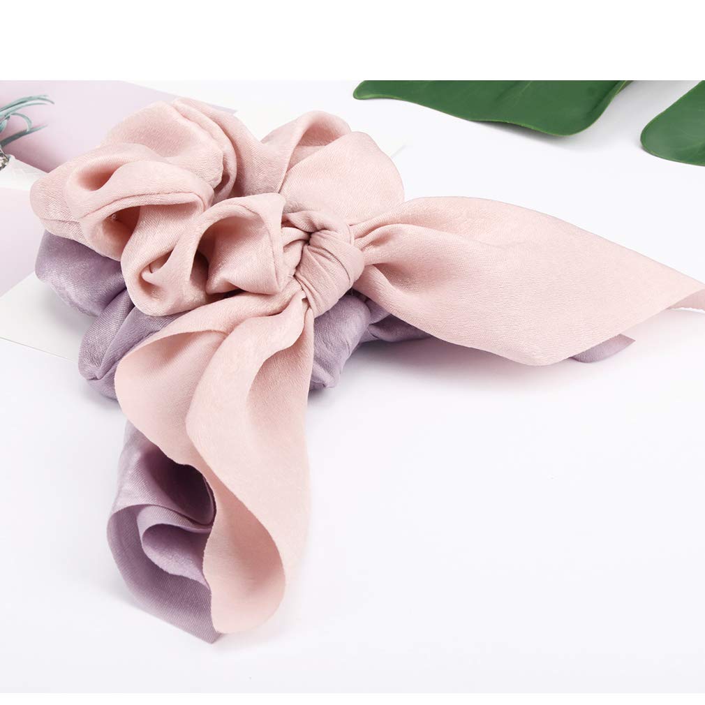 Ondder Hair Scrunchies for Women: Cute Bow Ribbon Elastic Hair Bands, Ponytail Holders and Hair Accessories