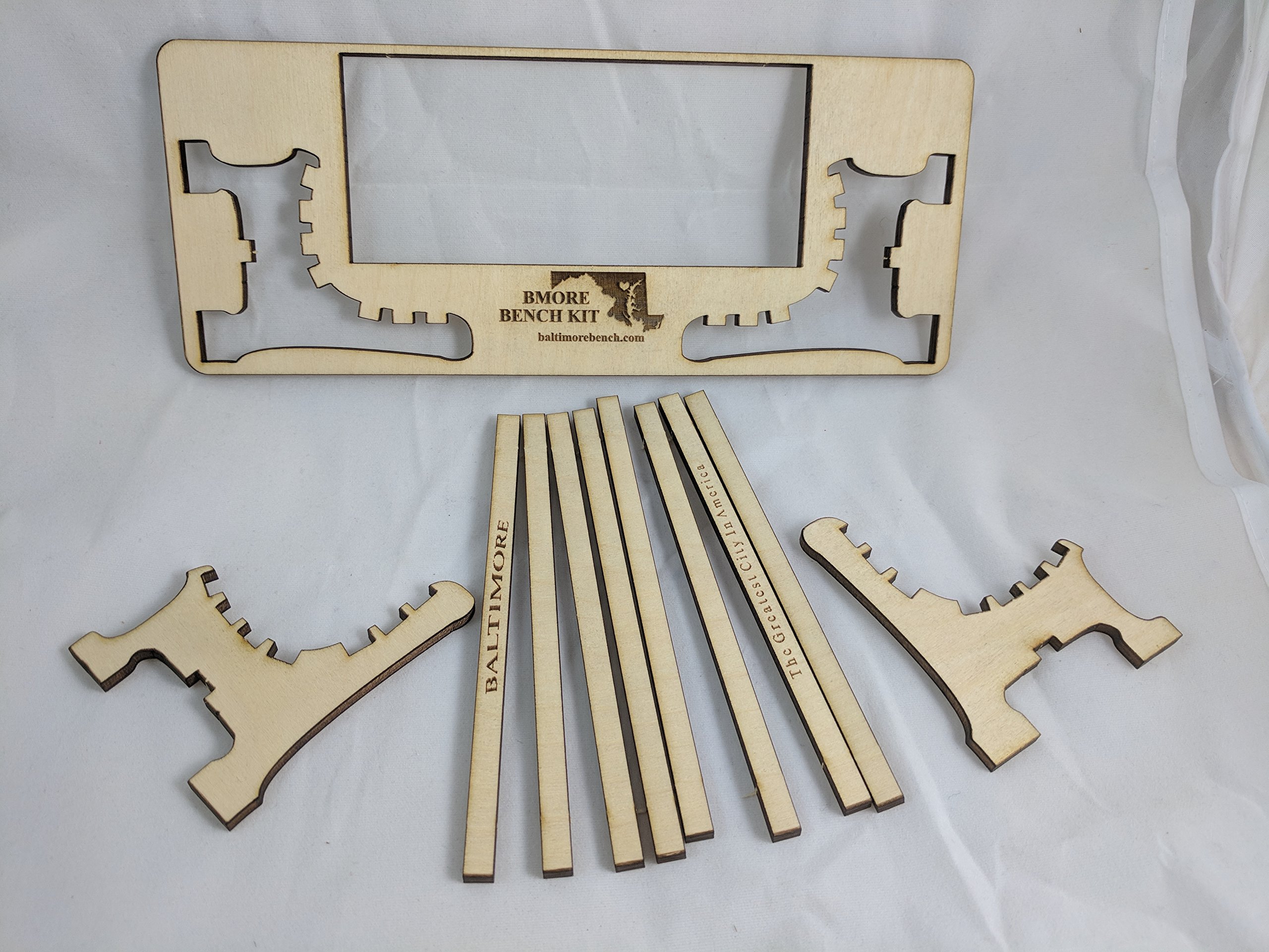 Baltimore Bench Kit Miniature Replica Wood Craft Desk Display