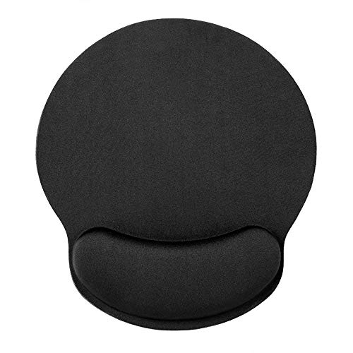 HONESTY Smooth Microfiber Memory Foam Mouse Wrist Pad, Ergonomic Resting Mouse Pad and Wrist Support, Comfortable Typing and Pain Relief, Suitable for Computer Games Office and Study, Black (1 Pack)