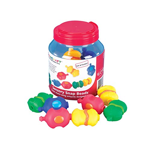 Childcraft - 1435214 Toddler Manipulatives Sensory Snap Beads, Set of 16