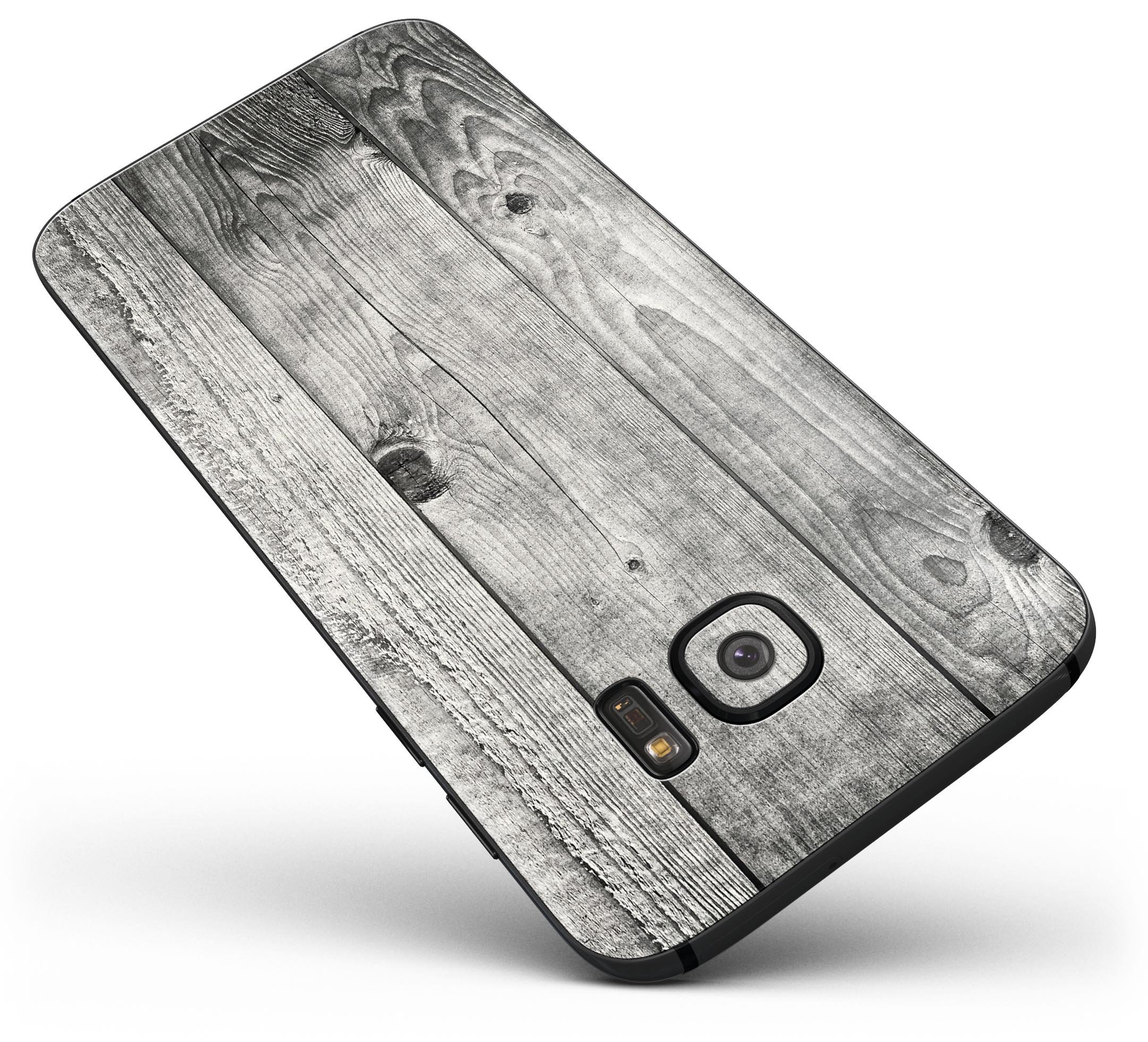 Design Skinz Design Skinz Dark Washed Wood Planks Full-Body Wrap Decal Skin-Kit for The Galaxy S8