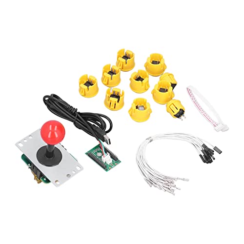 CHICIRIS PC Arcade Stick, Metal Simple Installation Multipurpose Remote Controller Zero Delay Joystick Kit for Game Consoles