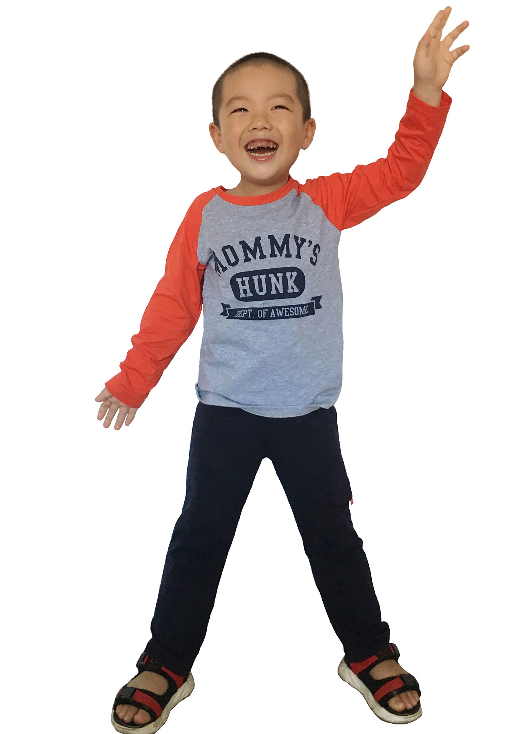 Coralup Toddler Boys Girls Unisex Cotton 2PCS Clothing Playwear Set(3-4Y,Mommy's Hunk)