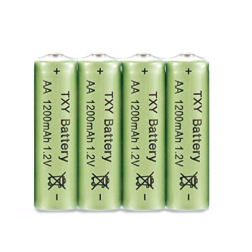 TXY AA Rechargeable Batteries 1200mAh Ni-MH Low Self Discharge More Than 500 Rechargeable Times AA Battery (4Pcs/Pack)