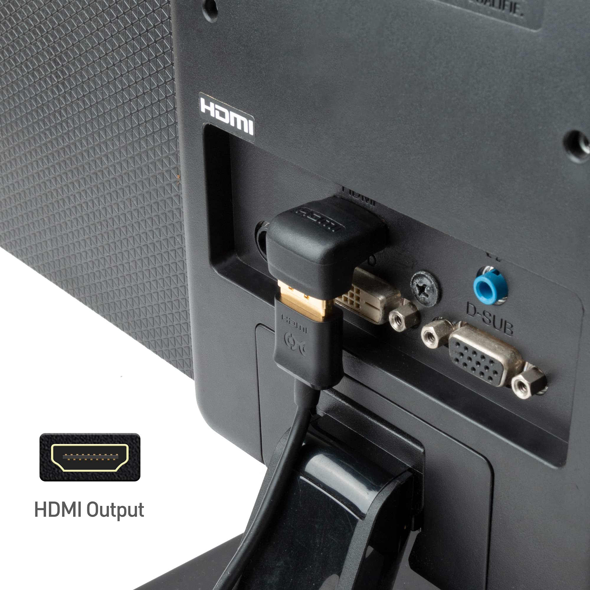 Cable Matters 2-Pack 90 Degree HDMI Adapter with 4K and HDR Support