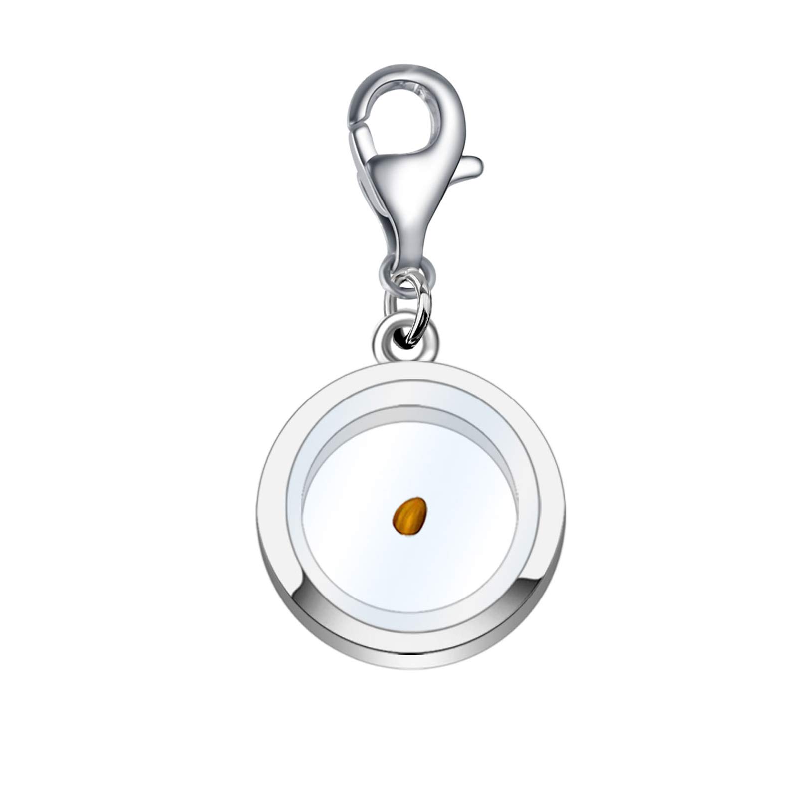 BEKECH Faith Mustard Seed Charm Zipper Pull Clip On Gift for Religious Men Women Faith Jewelry Gift Christian Gift for Faithful Men Women Graduates (silver stainless steel)