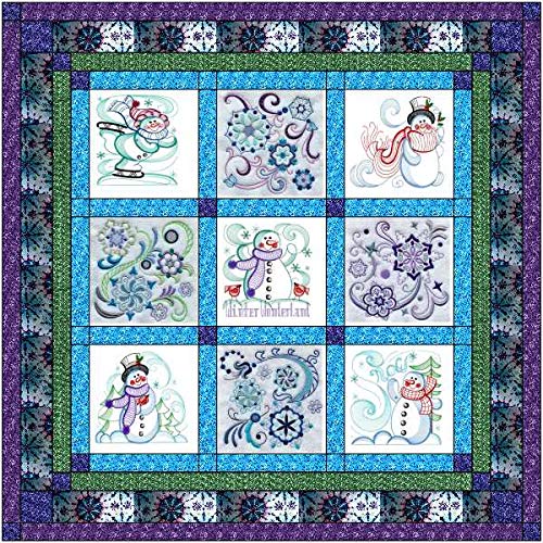 Quilt Kit Snowy Christmas Wonderland/Pre Cut Ready to Sew/Finished Embroidery