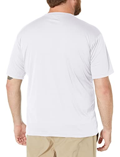 Columbia Men's Meeker Peak Short Sleeve Crew, White, Large