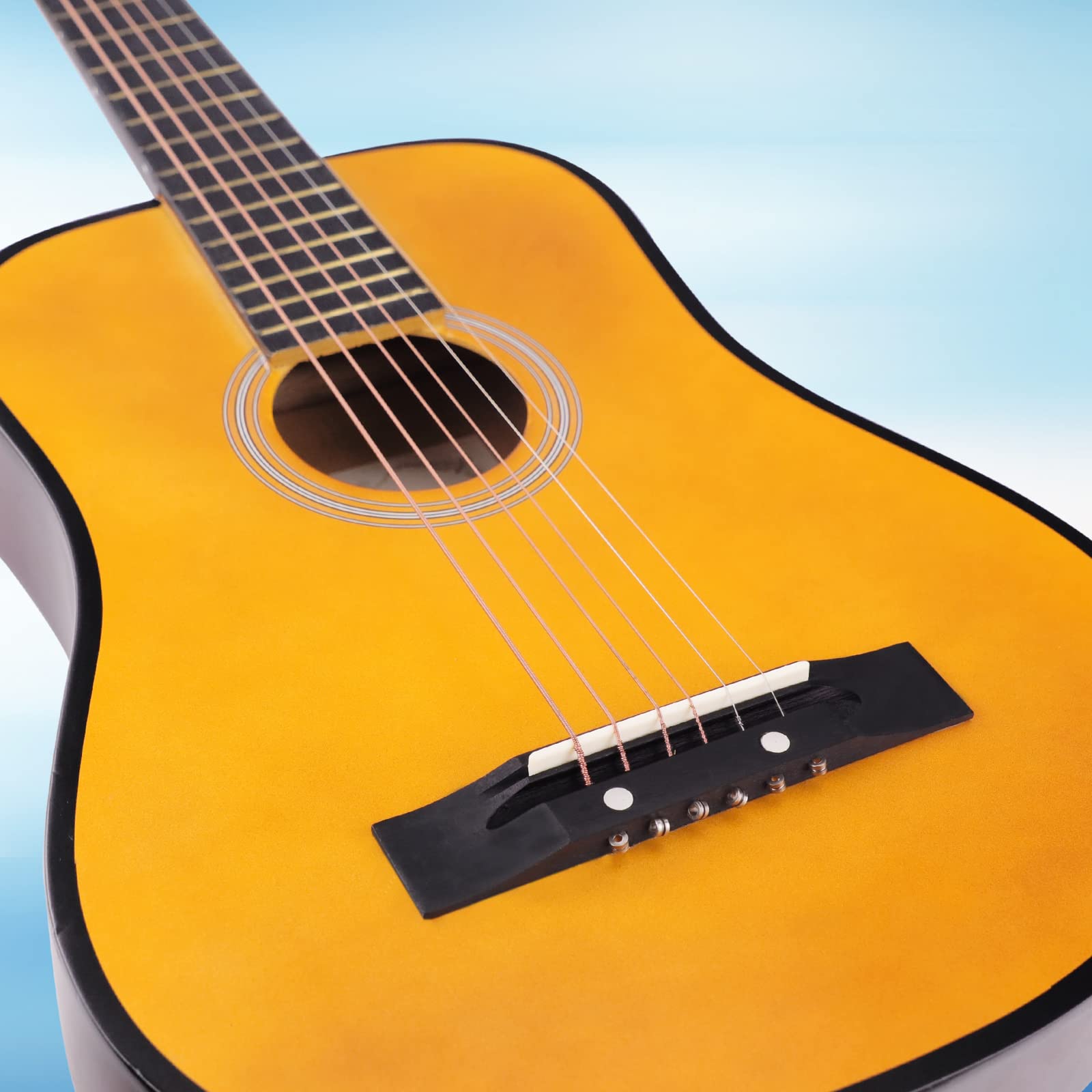 CNBLUE Acoustic Guitar Beginner Dreadnought Acoustic Guitar 30 inch Kids Guitar 1/2 Size Mini Guitar Folk Small Guitar Steel Strings With Gig Bag yellow