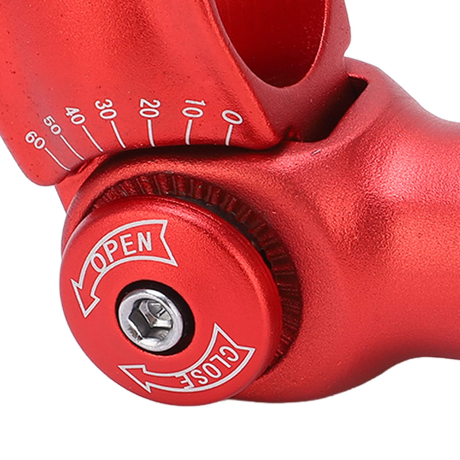 31.8 Bike Stem Replacement, 125mm 60 Degree Adjustable Mountain Bike Handlebar Stem Riser for Road Cycling(red)