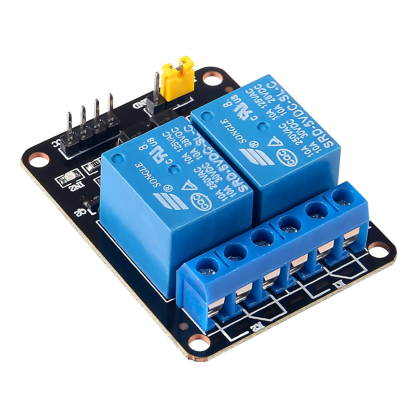 4pcs 5V 2 Channel 5V Relay Module with Optocoupler Low Level Trigger Expansion Board Compatible with R3 MEGA 2560 1280 DSP ARM PIC AVR STM32 for Raspberry Pi (4PCS)