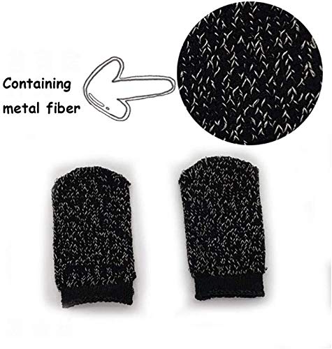 XJXJ 10pcs Anti-sweat Finger Set Game Finger Set Half Finger Set Touch Screen Game Anti-hand Sweat Ultra-thin Non-slip Gloves compression gloves for men (Color : Black gold wire)