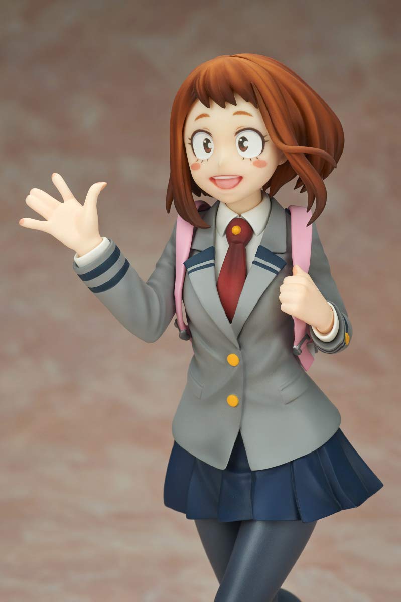 Bell Fine My Hero Academia: Konekore: Ochaco Uraraka (Uniform Version) 1:8 Scale PVC Figure, Multicolor