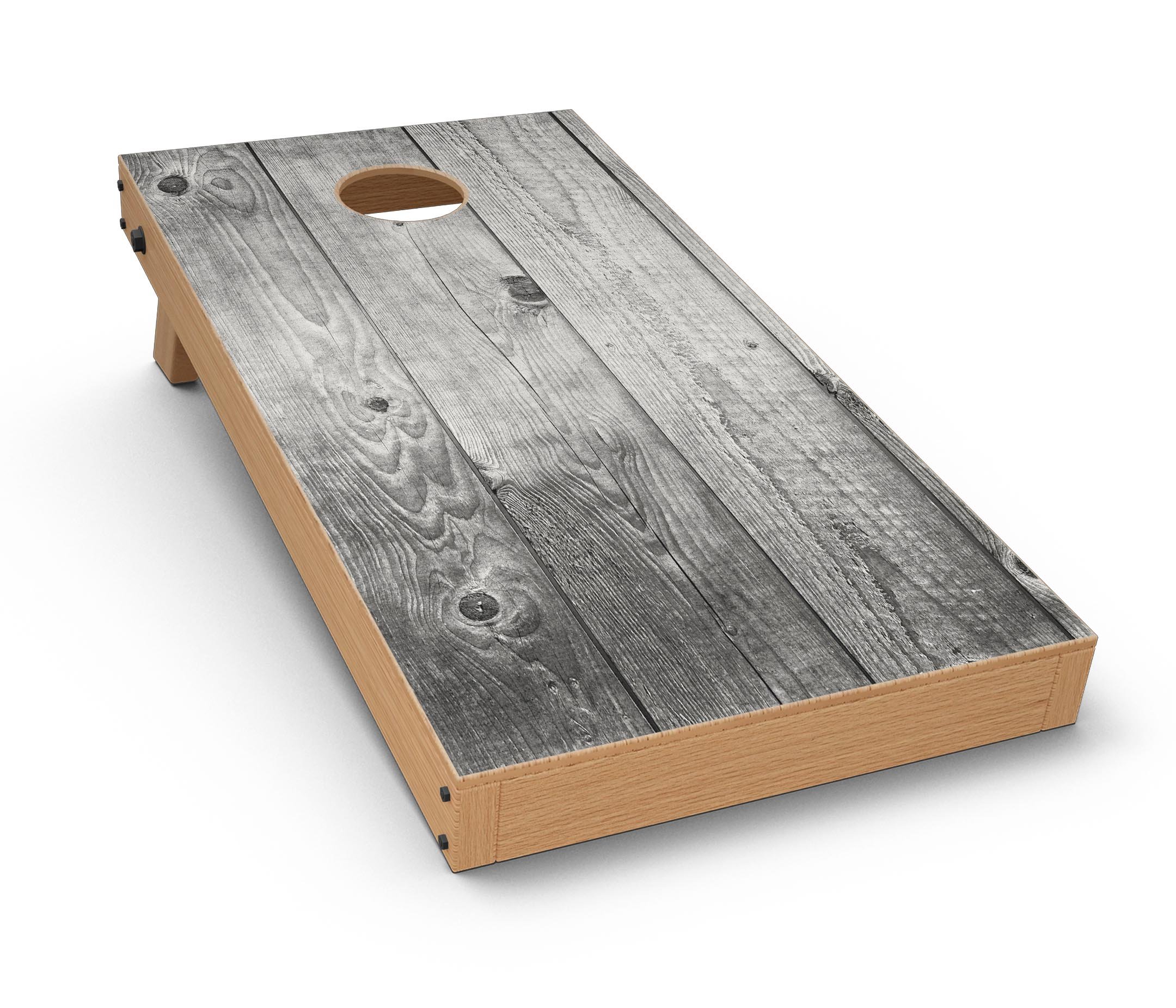 Design Skinz Wood Skin Set for Cornhole (Skin Only) - Dark Washed Wood Planks