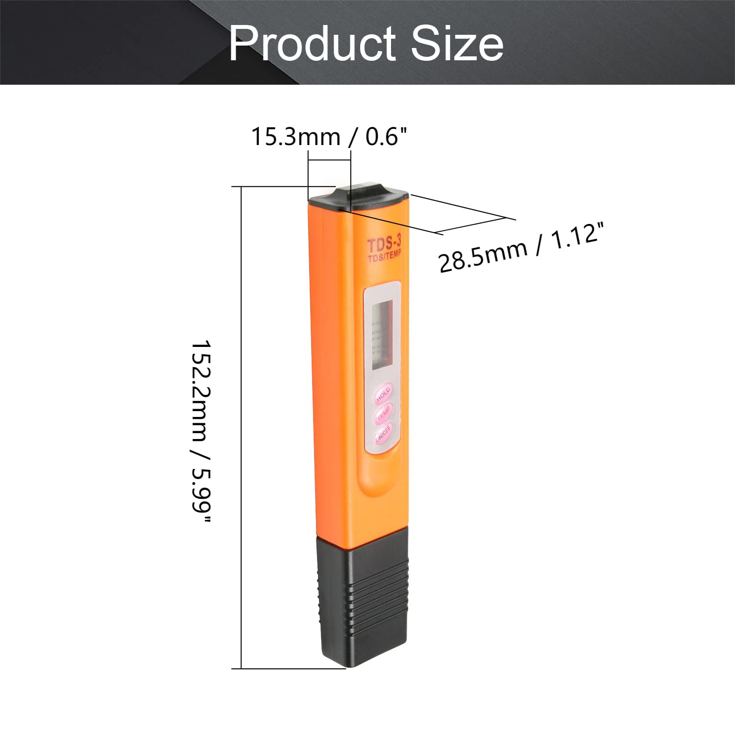 Othmro 1Pcs TDS and EC Tester 1-9990PPM 1 Resolution Plastic Titanium Alloy Meter Digital Water Tester Handheld Tester Accuracy ± 1% for Aquariums Swimming Pools Water Filters Orange