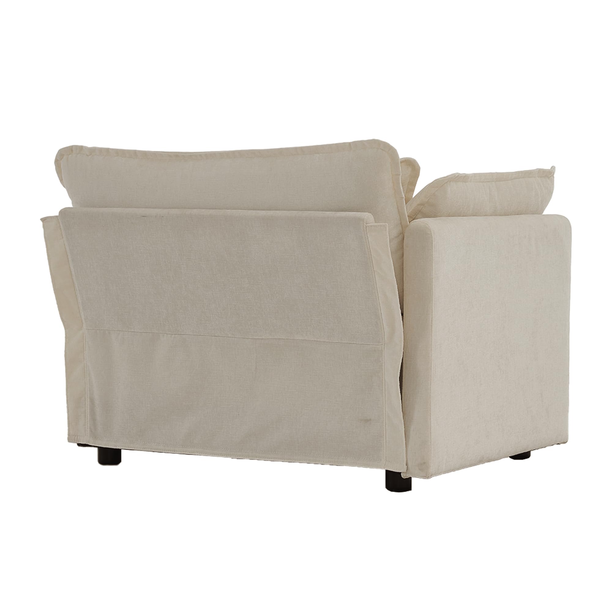 Tmsan 41.4" Chenille Oversized Accent Chair, Comfy Single Sofa Cloud Couch Chair Modern Luxury Arm Chair with Pillow for Living Room Bedroom Apartment Office, Light Coffee