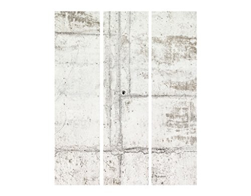 artgeist Decorative Room Divider Cement Loft 53x68 in - Double-Sided Folding Screen 3 Panel Decoration Home Office Home Office Grey f-A-0458-z-b