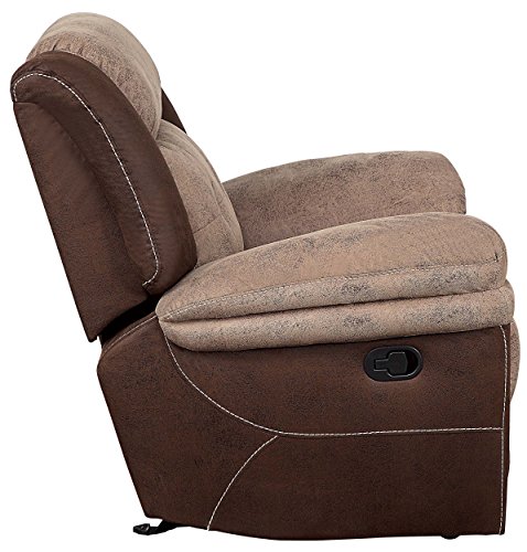 Homelegance Chai 91" Microfiber Double Reclining Sofa (Manual), Brown