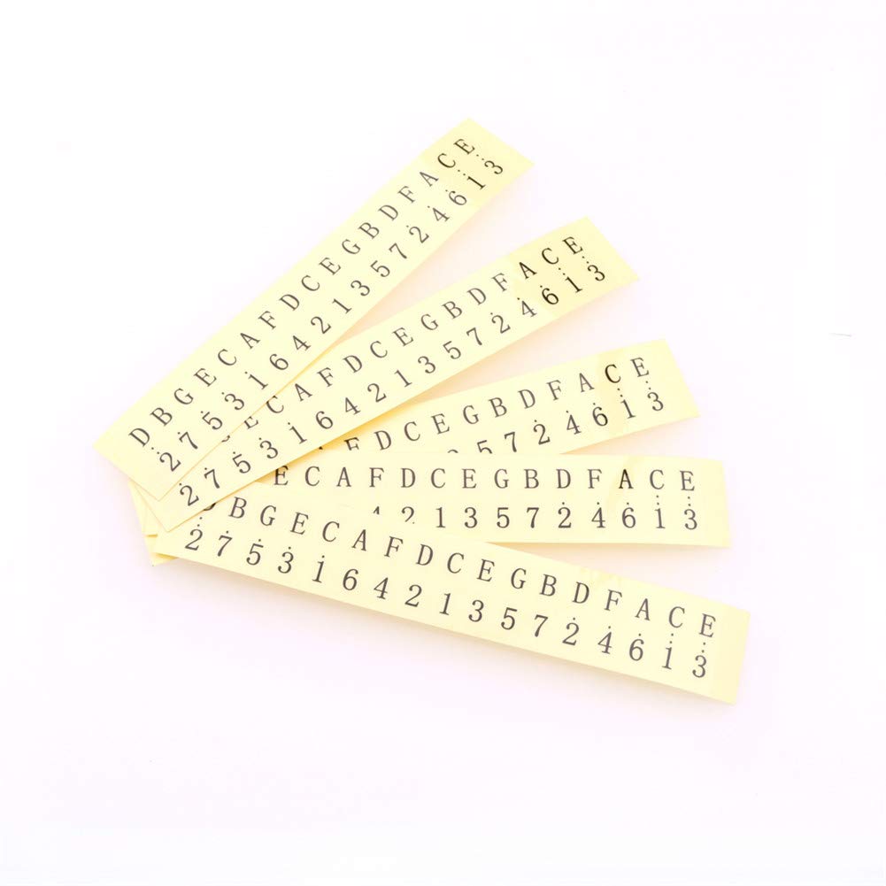 5 Pcs 17-Key Kalimba Thumb Piano Note Sticker Transparent Removable Sticker For Beginner Instrument Training Note 5PCS