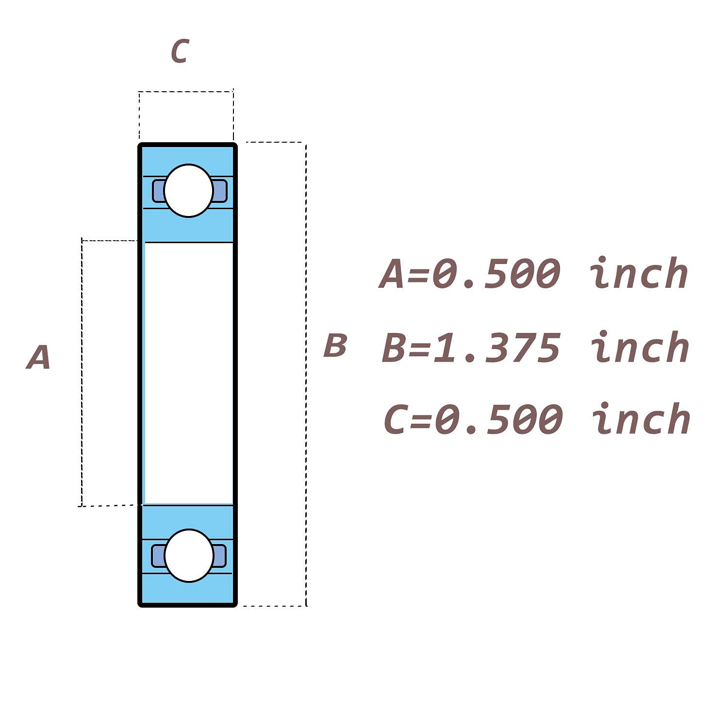 8 Pack 1/2" Flanged Ball Bearing Precision,ID 1/2" x OD 1-3/8" - Lawn Mower- For Marathon.