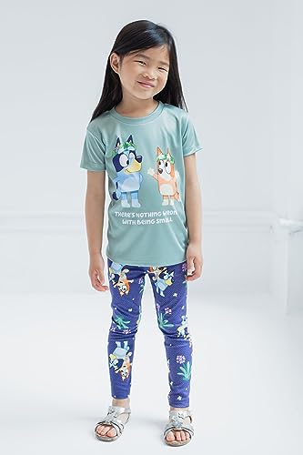 Bluey Bingo Toddler Girls T-Shirt and Leggings Outfit Set Green/Blue 2T