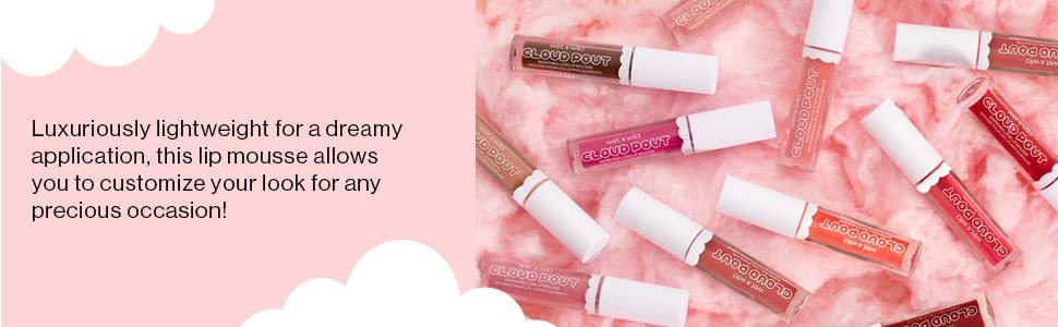 wet n wild Liquid Lipstick Cloud Pout Marshmallow, Light Pink Pour Some Suga On Me | Matte Lip Cream Mousse | Argan Oil | Vitamin E