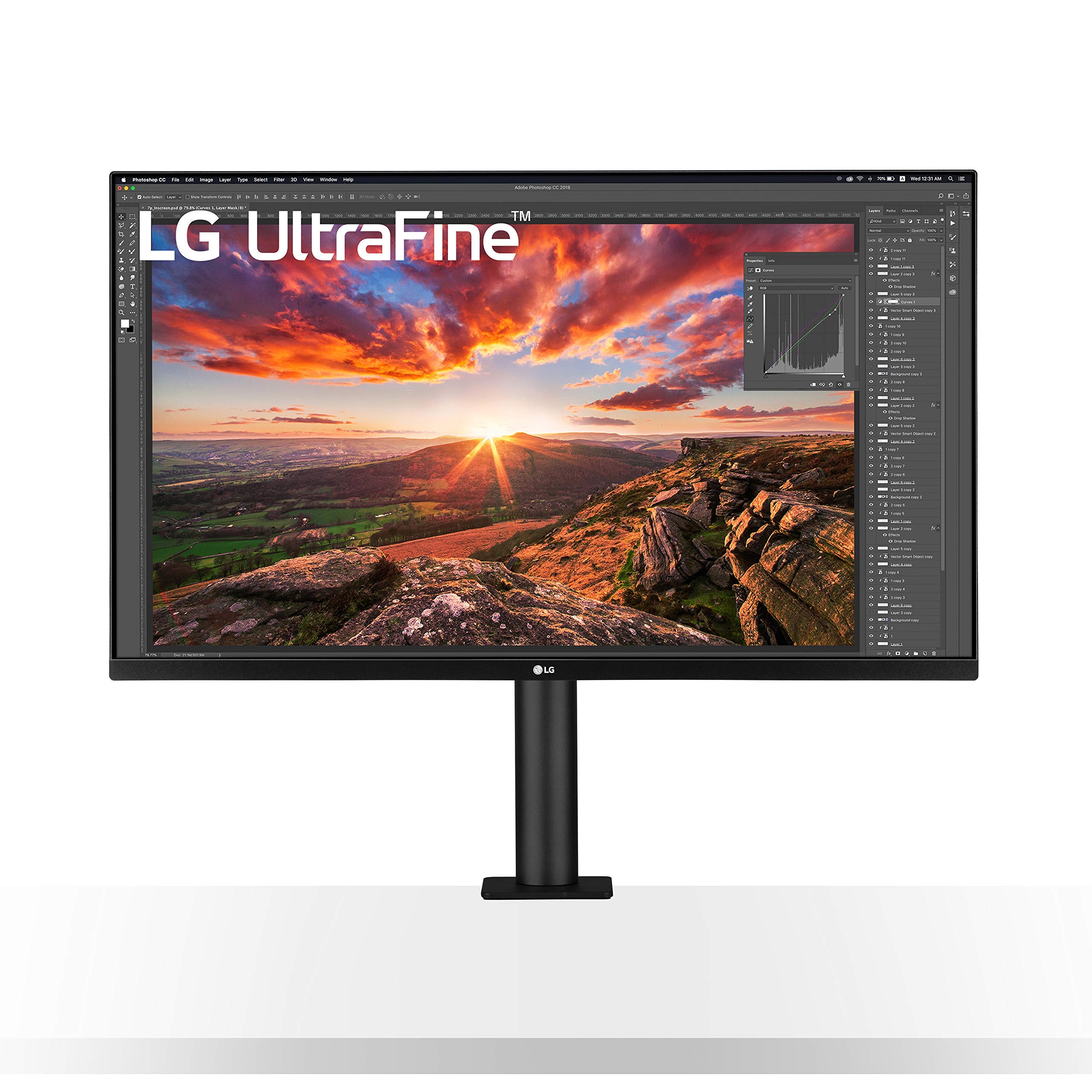 LG 32UN880-B 32-Inch UltraFine Display Ergo UHD 4K IPS Display with HDR 10 Compatibility and USB Type-C Connectivity, Black (Renewed)