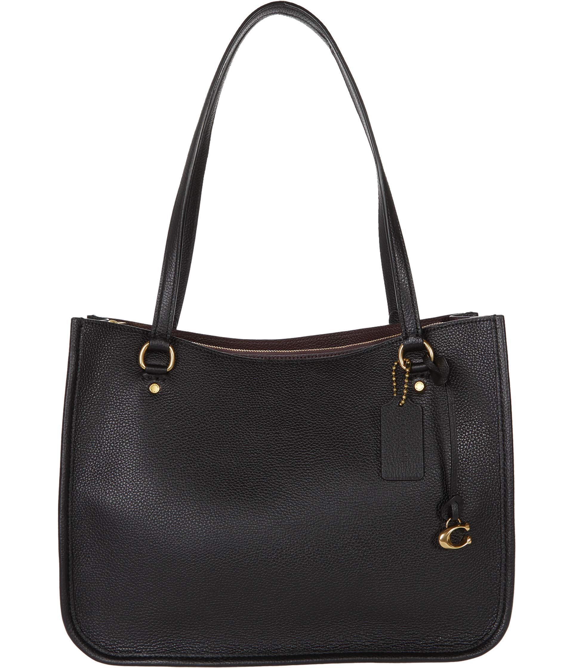 Coach Polished Pebble Leather Tyler Carryall B4/Black One Size