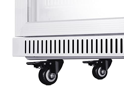 Summit Appliance ARG18PV Performance Series Pharma-Vac 18 Cu.Ft. Upright Glass Door All-refrigerator with Silver-ion Handle, Interior Light, Access Port and Hospital Grade Cord Green Dot Plug, White