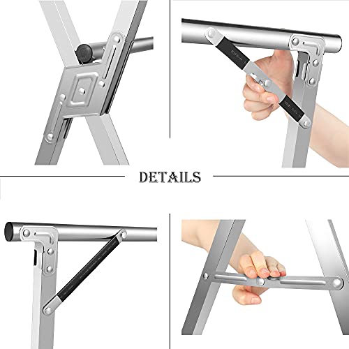 HYNAWIN Clothes Drying Racks, Upgraded Stainless Steel Laundry Drying Rack, Heavy Duty Collapsible Garment Rack, Clothes Storage Rack for Indoor Outdoor, 1.5M/59 in