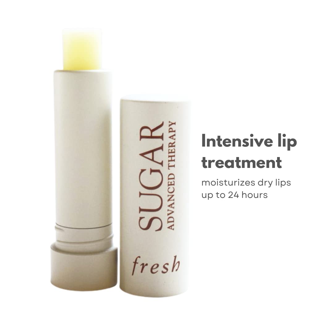 Fresh Sugar Collection Lip Care Set:: Mint Rush Freshening Lip Treatment, Advanced Therapy Treatment Lip Balm, and 3 Sugar Lip Balms in Rose, Honey, and Petal