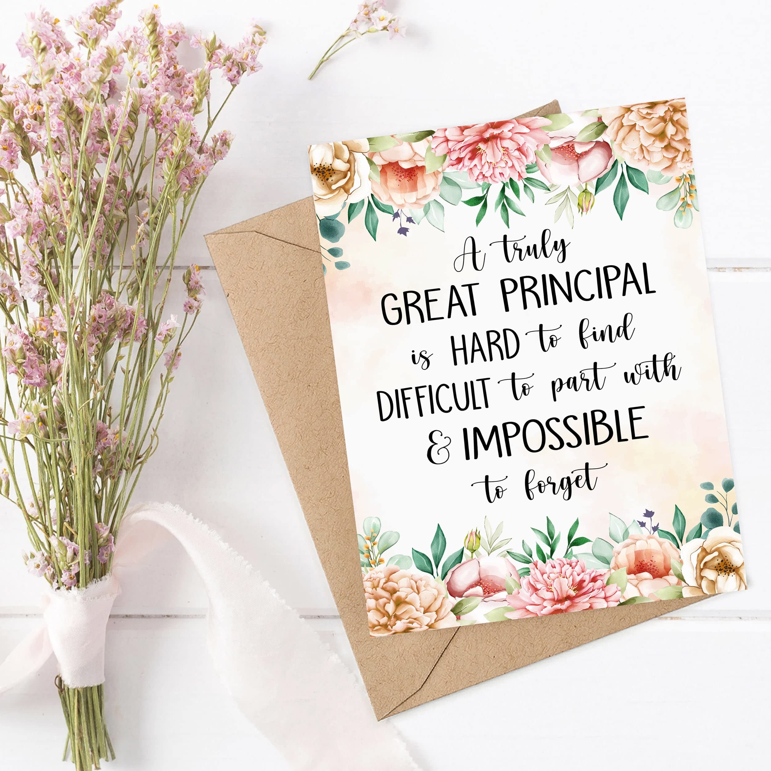 Emily gift Principal Card - Principal Leaving Card - A Truly Great Principal Is Hard To Find - Farewell Card - Appreciation Card - Retirement Card
