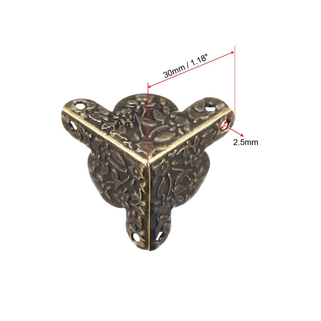 uxcell Metal Box Corner Protectors Edge Guard Protector 30x30x30mm Bronze Tone 8pcs