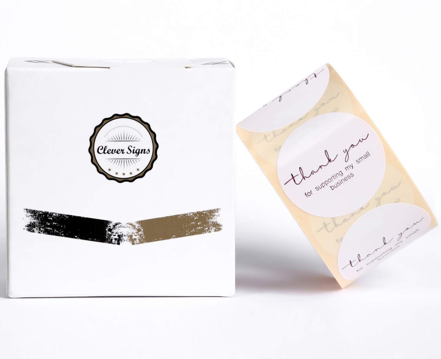 Professional Design for Business, 500 Thank You for Supporting My Small Business Stickers, 1.5" Round, Great for Online Retailers, Boutiques, Shops to Use on Bags, Gift Boxes and Envelopes