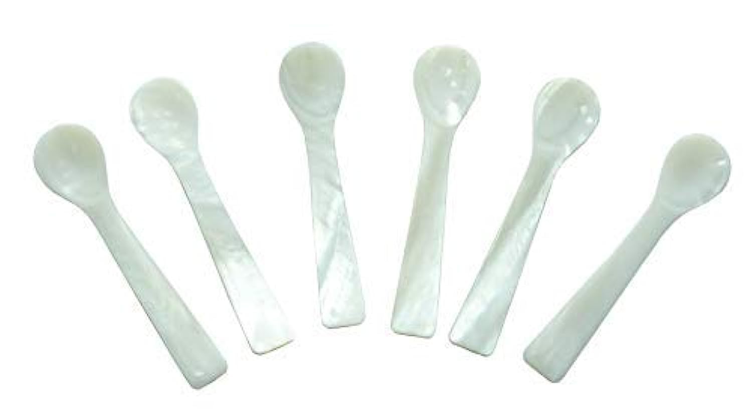 6 Pcs Hand craft shell caviar spoon 2.5 Inches
