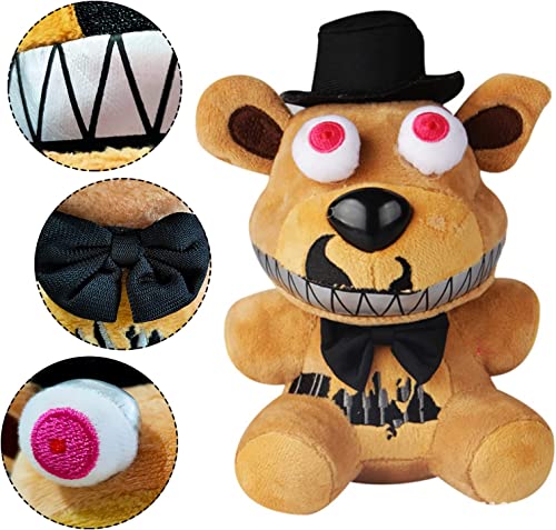 Amriver FNAF Plushies 7inch FNAF Plushies Stuffed Animals Plush Toys - Foxy Plush Bonnie Plush Christmas Stuffed Plush Kids Toy