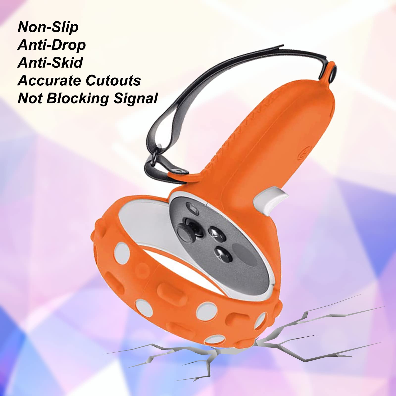 Accessories Compatible with Oculus Quest 2 Silicone Touch Controller Grip Cover, Face Cover, Headset Shell Cover, Protective Lens Case, Disposable Eye Sleeves