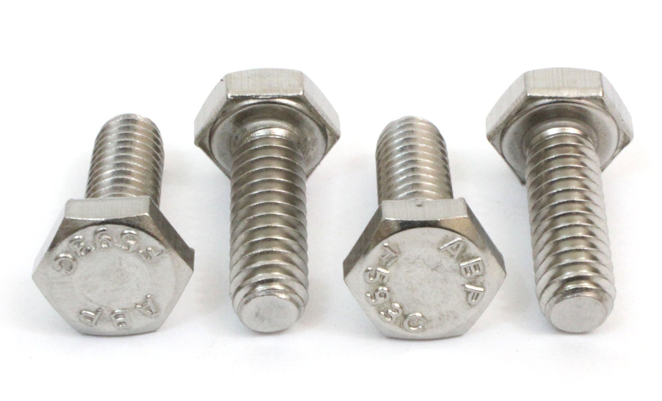 Bolt Dropper 1/4" x 3/4" Stainless Steel Hex Bolts, (100pcs), 18-8 (304) S/S, by Bolt Dropper.