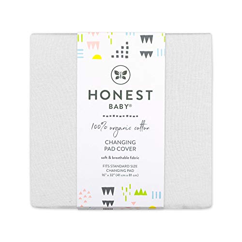 HonestBaby Organic Cotton Changing Pad Covers (Set of Two), Bright White, One Size