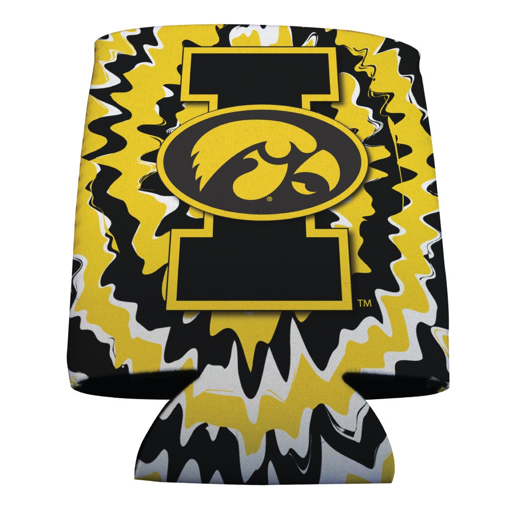 6-Pack University of Iowa Can Coolers Iowa Hawkeyes Can Coolers Perfect for Tailgating, Officially Licensed (Tie Dye #14)