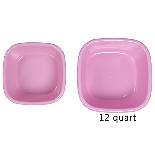 Doryh 12 Quart Plastic Square Washbasin, Set of 3