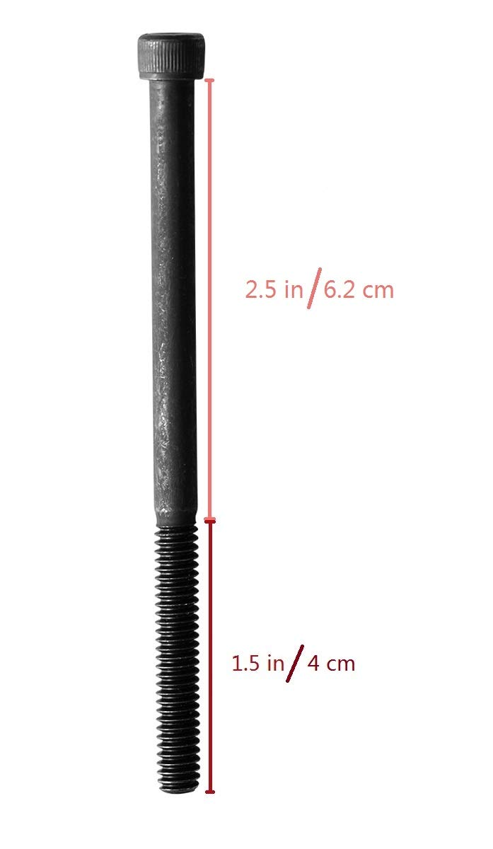 Socket Head Cap Screw, 1/4-20 x 4, Alloy Steel, Black Oxide, Hex Socket Coarse Thread, 1/4 inch Hexagonal Allen Bolt, Length: 4 inch, Full Thread (Quantity: 10)