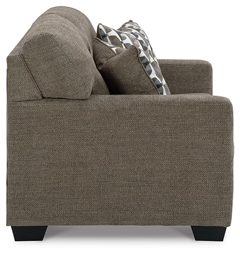 Signature Design by Ashley Mahoney Contemporary Tufted Loveseat, Dark Brown