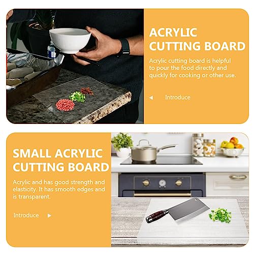 Homoyoyo Acrylic Cutting Boards Clear Chopping Board Anti- Transparent Cutting Board for Counter Countertop Protector Home Restaurant