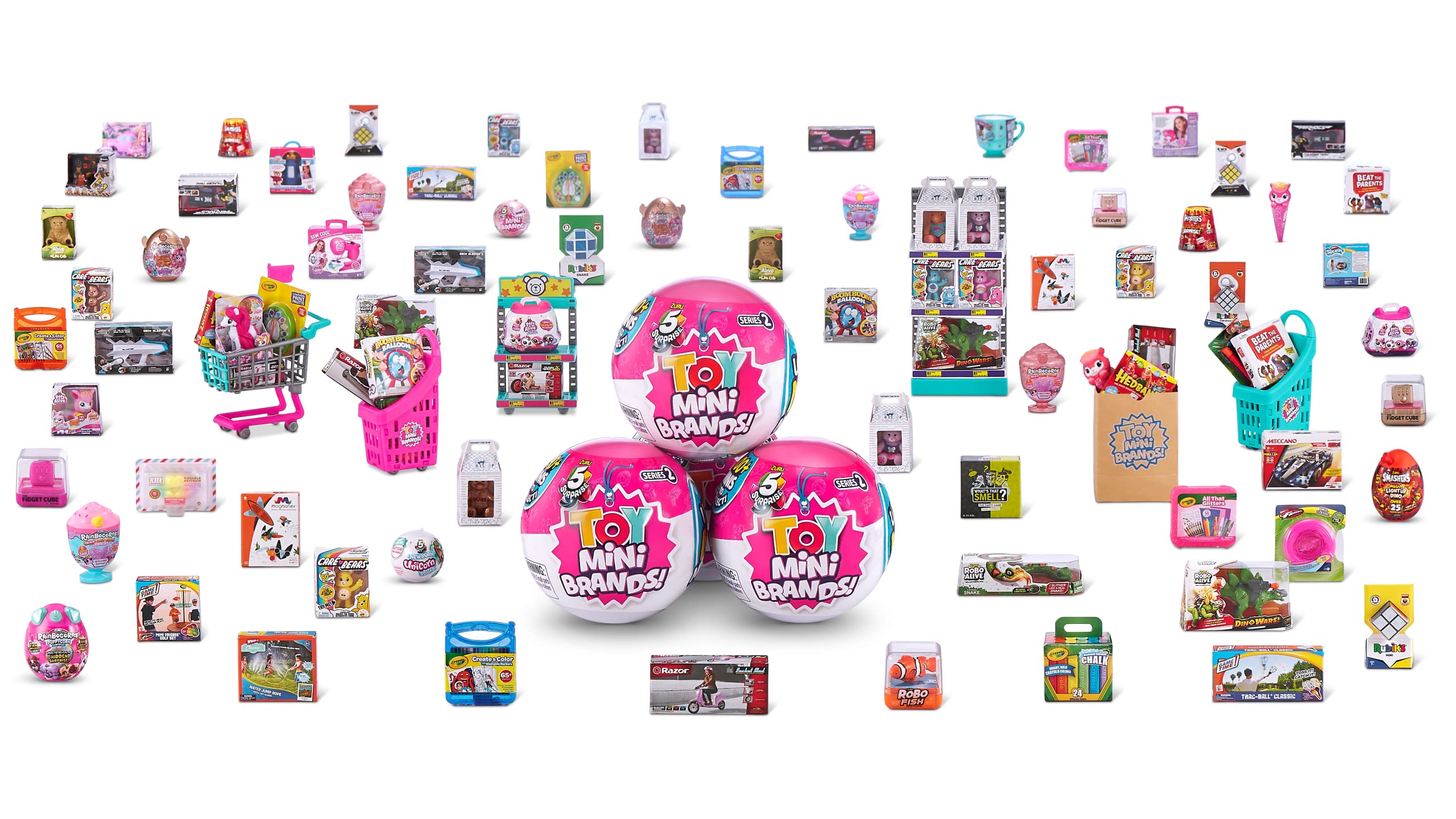 5 Surprise Toy Mini Brands Series 2 by ZURU (Collectors Case + 3 Pack Capsules) Amazon Exclusive Mystery Real Miniature Collectible Toys