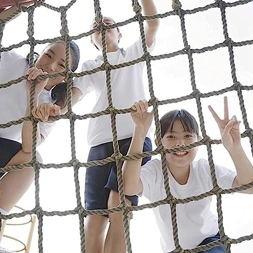 EkiDaz HXRW Rope Net Climbing Net for Kids Climbing Cargo Net Indoor Outdoor Safe Nets for Obstacle Course Playground Treehouse Playground Sets for Backyards (Size : 3 * 4m(9.9 * 12.12ft))