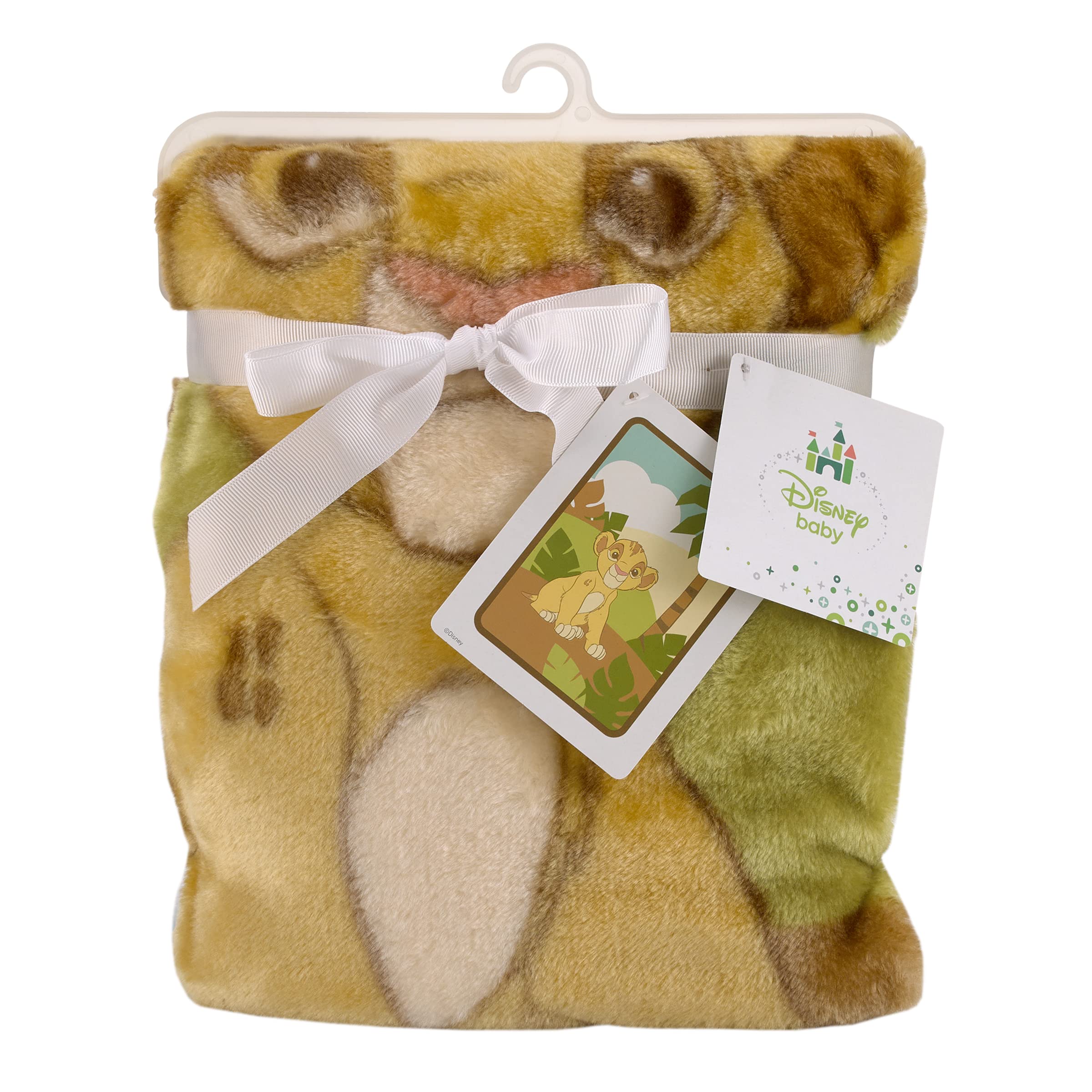 Disney Lion King Urban Jungle Luxury Plush Throw Blanket, Tan/Brown/Green/Ivory, 30x45 Inch (Pack of 1)